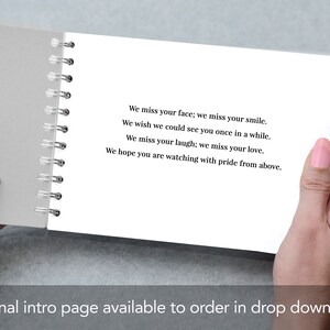 Personalised Condolence Guest Book, Book of Condolence, in Loving ...