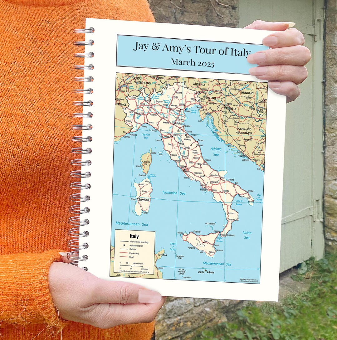 Personalised Italy Travel Journal, Italian Travel Journal, Travel ...