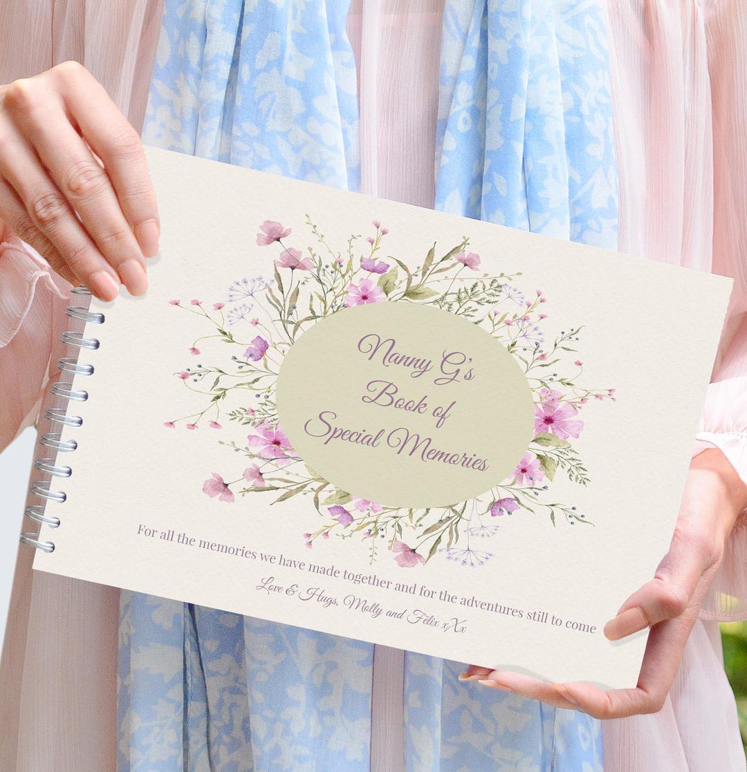 Personalised Grandparent Memory Book: Floral Keepsake Scrapbook - Etsy