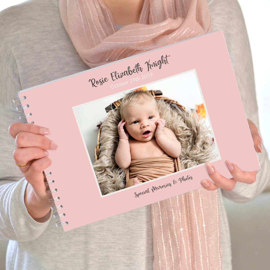 Personalised New Baby Book, New Baby Keepsake, Baby Scrapbook, Baby ...