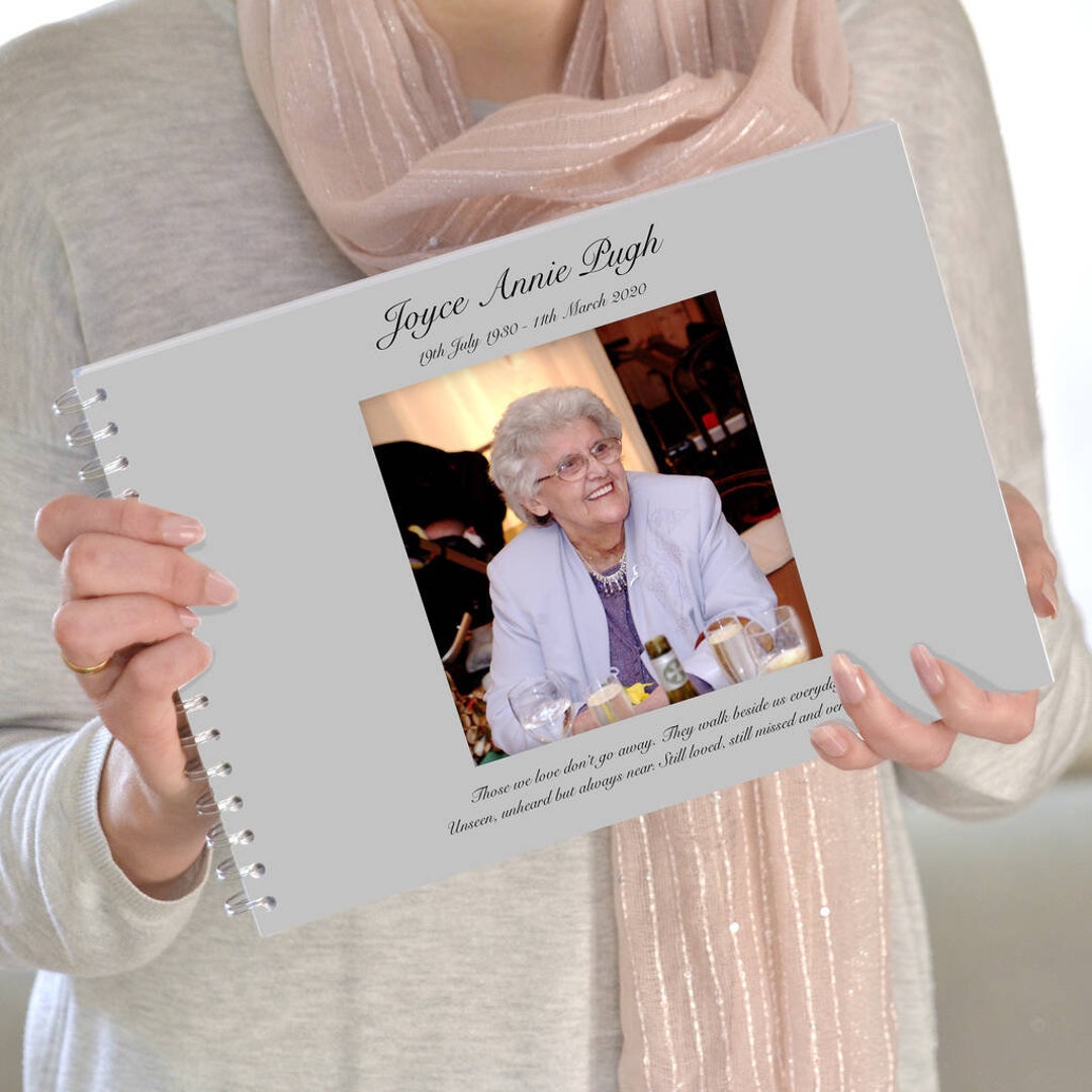 Personalised Condolence Guest Book, Book of Condolence, in Loving ...