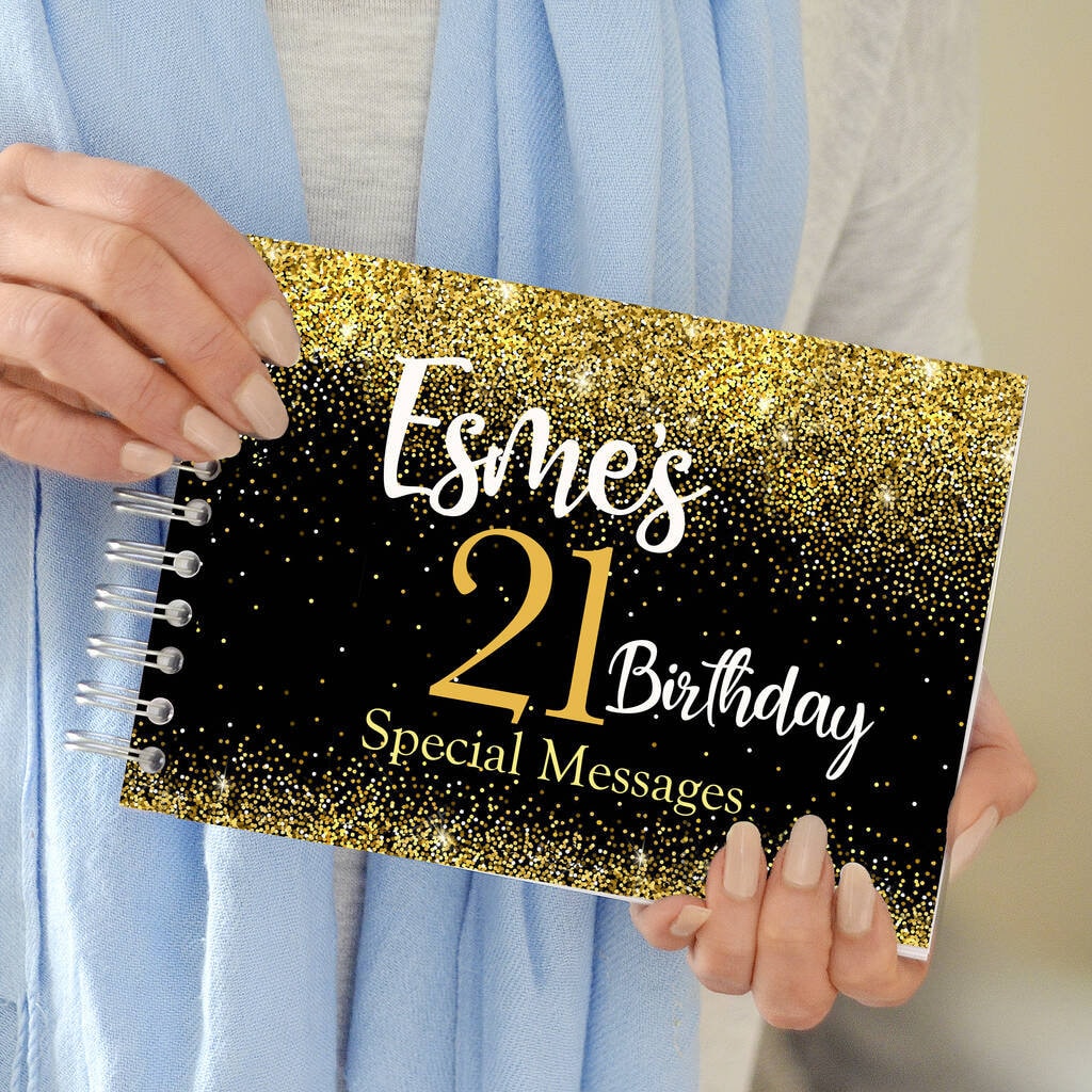 Personalised 21st Birthday Party Book Birthday Guest Book - Etsy