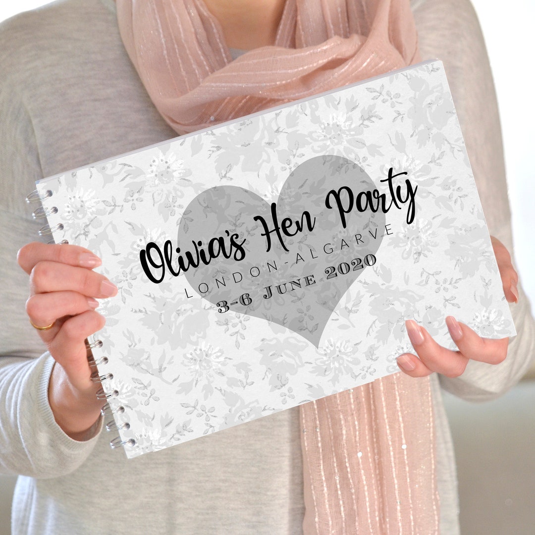 Personalised Hen Party Guest Book, Gift for Bride to Be, Hen Party Gift ...