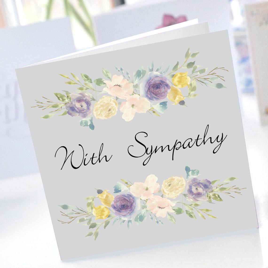Personalised Sympathy Card With Deepest Sympathy Card - Etsy UK