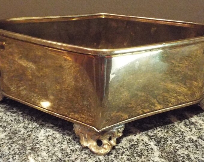 Diamond Rhombus Shaped Footed Brass Planter - Etsy