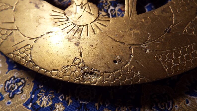 Vintage Chinese Brass Dragon Etched Trivet | Etsy