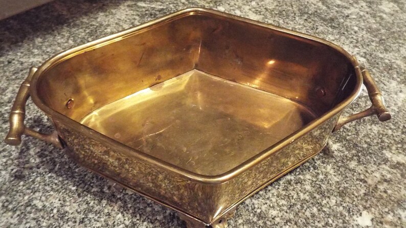 Diamond Rhombus Shaped Footed Brass Planter | Etsy