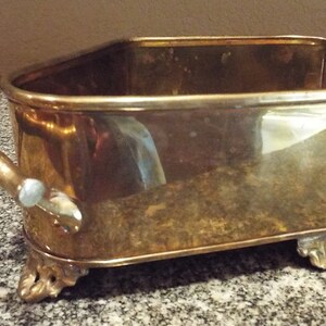 Diamond Rhombus Shaped Footed Brass Planter | Etsy