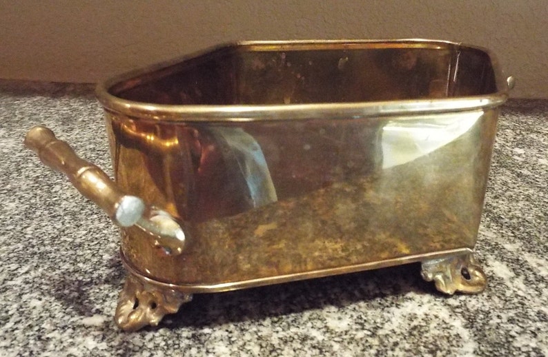 Diamond Rhombus Shaped Footed Brass Planter | Etsy