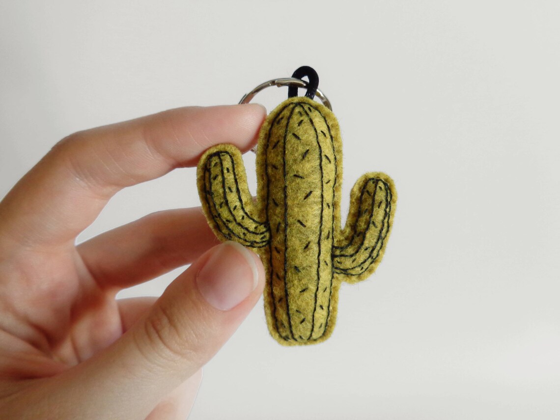 MINI Cactus Mexico Bohemian Chic Hippy Succulent Keychain Felt | Etsy