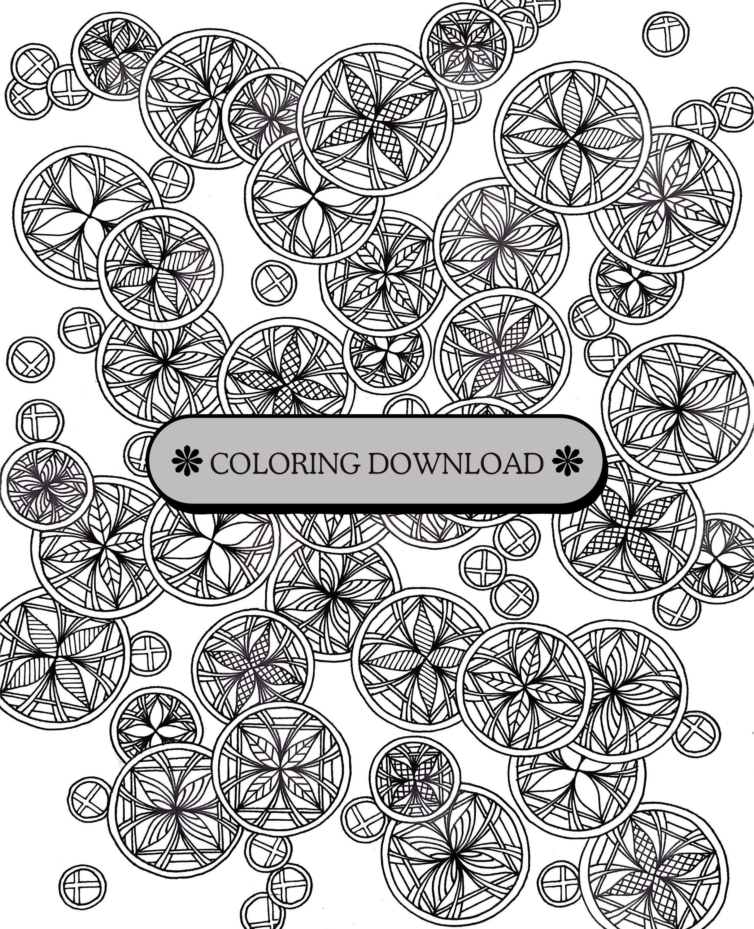 Adult Coloring Geometric Coloring Pages - Etsy