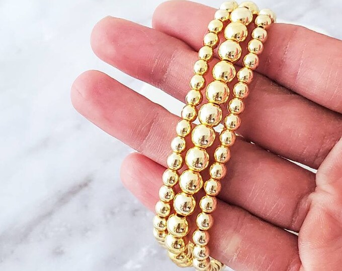 COURAGE Bracelet Stack Set High Quality 14k Gold Plated - Etsy