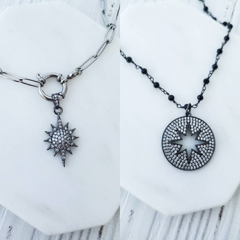 Silver Toggle Necklace, Chunky Paperclip Chain Choker, Layering ...