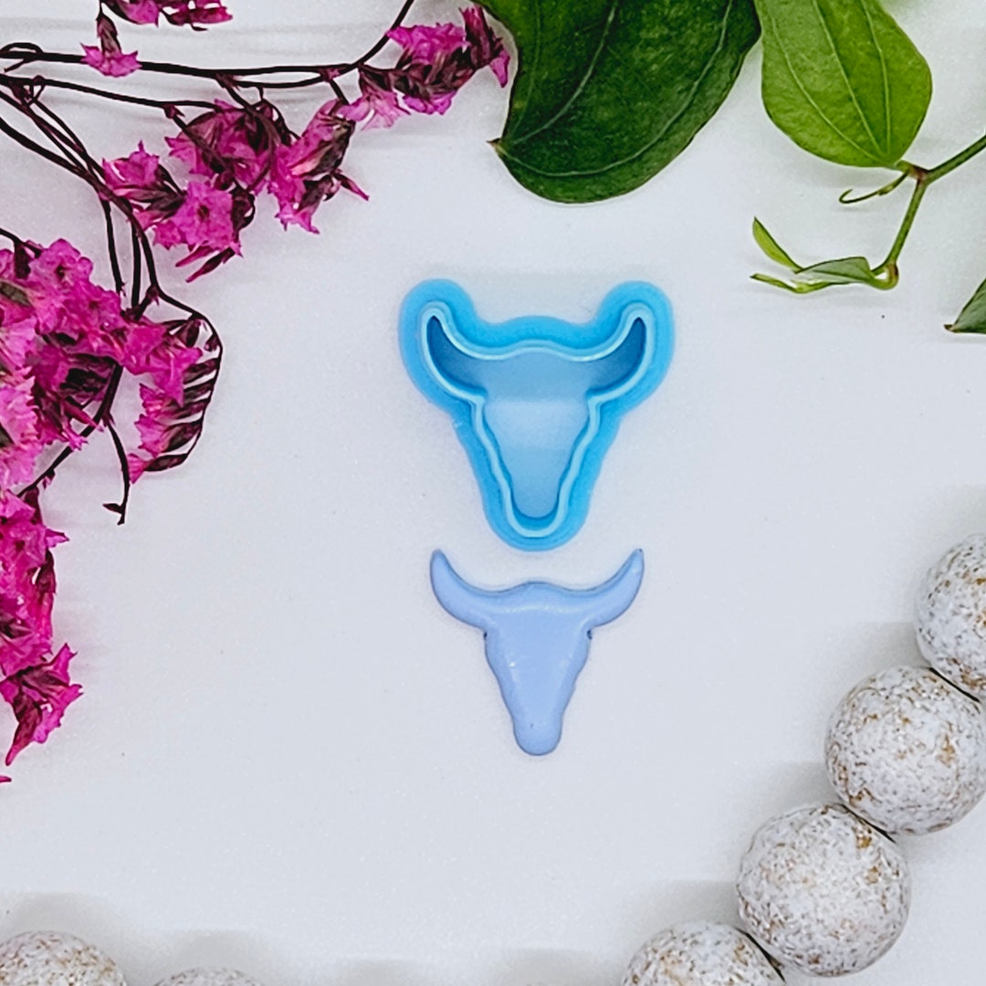 HORNED BULL / Polymer Clay Cutter / Jewelry Making / Fondant / Cake ...