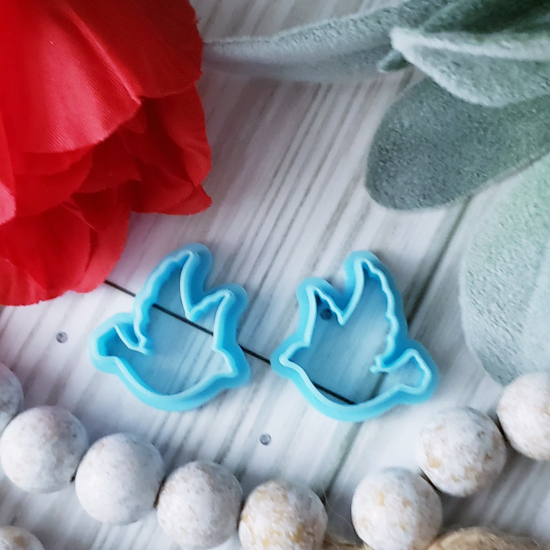 Set of DOVES Style 2 Sharp Polymer Clay Cutter Jewelry Earrings - Etsy