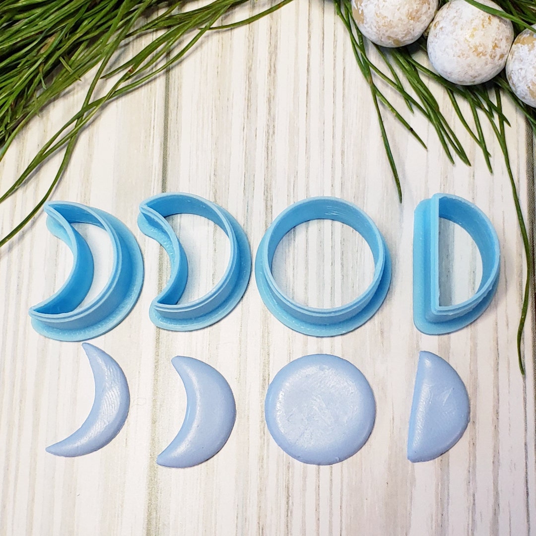 Full MOON PHASES Polymer Clay Cutters Set Jewelry Earrings Bundle - Etsy