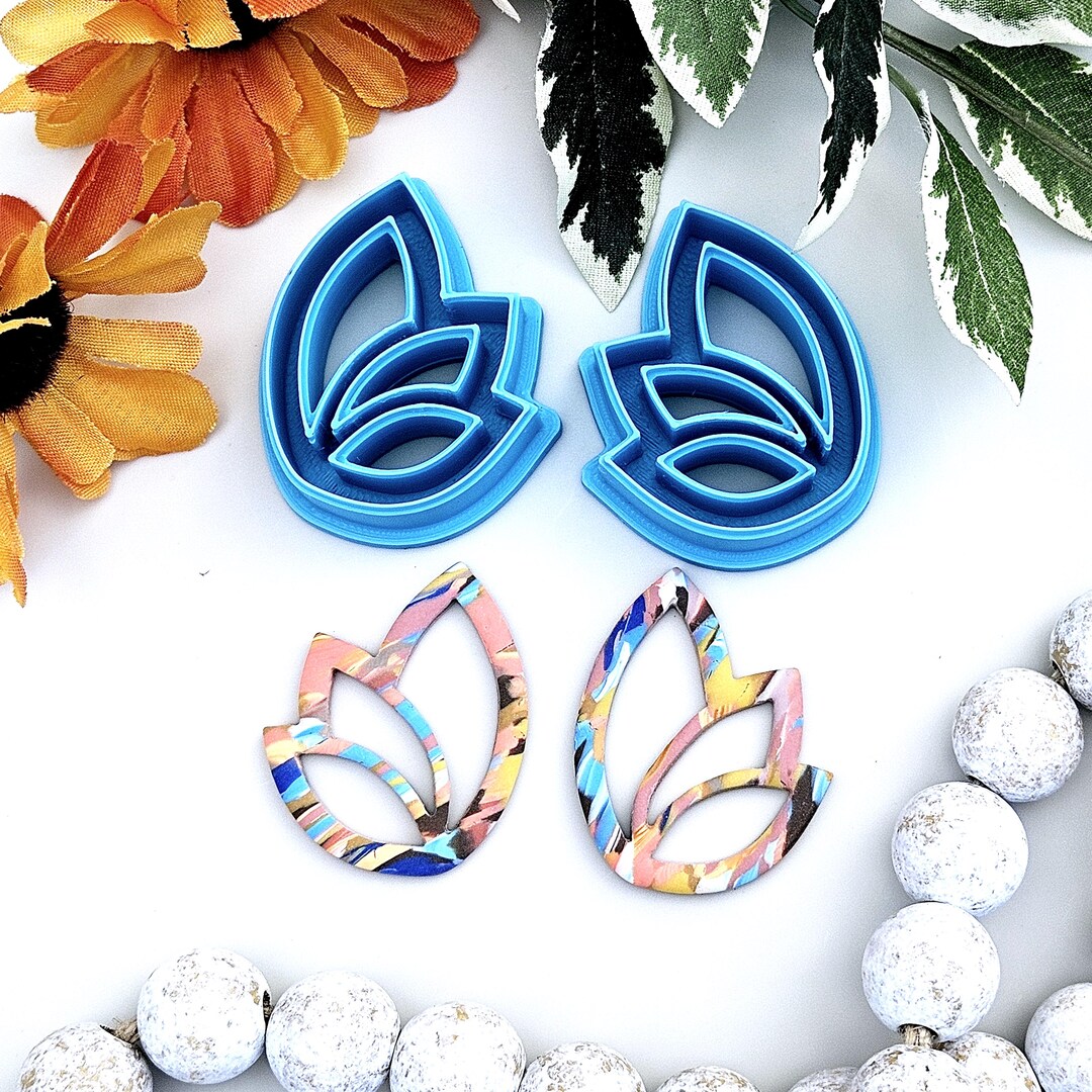 LINE Frame LEAF / Polymer Clay Cutters / Jewelry Making / Fondant Cake ...