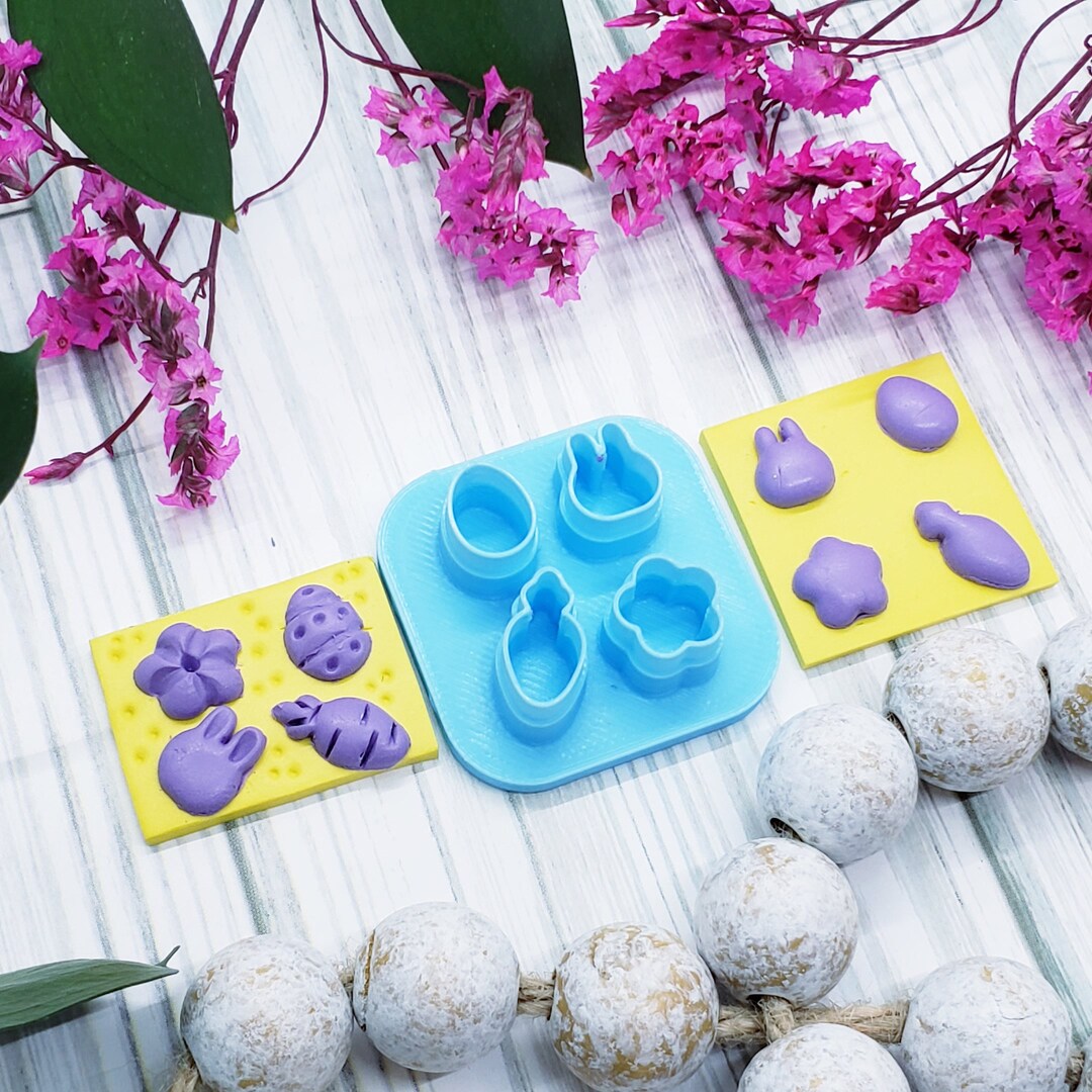 EASTER SLAB Micro Pattern Polymer Clay Cutter Jewelry Earrings Fondant ...