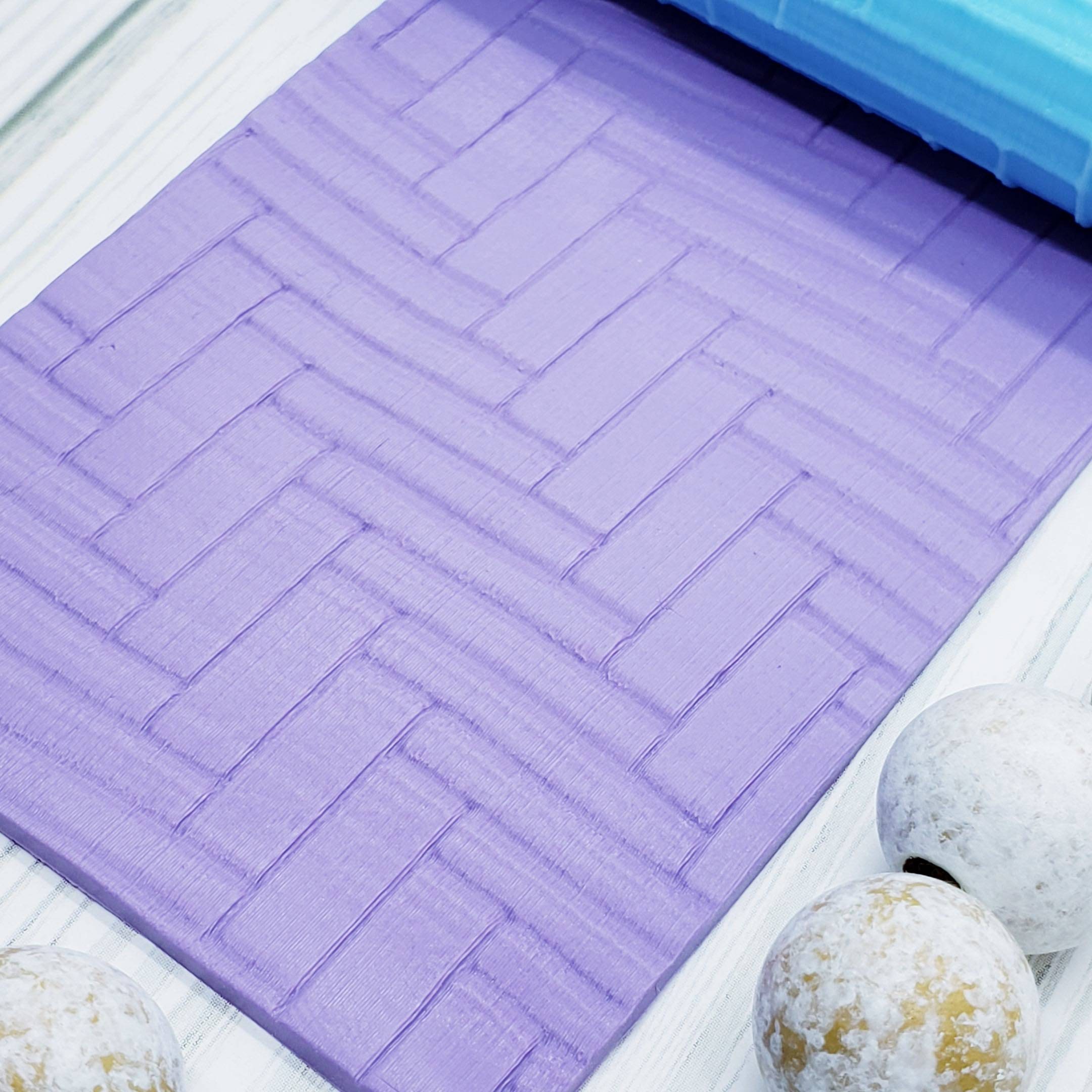 HERRINGBONE Style 1 Debossing Texture Roller Polymer Clay - Etsy