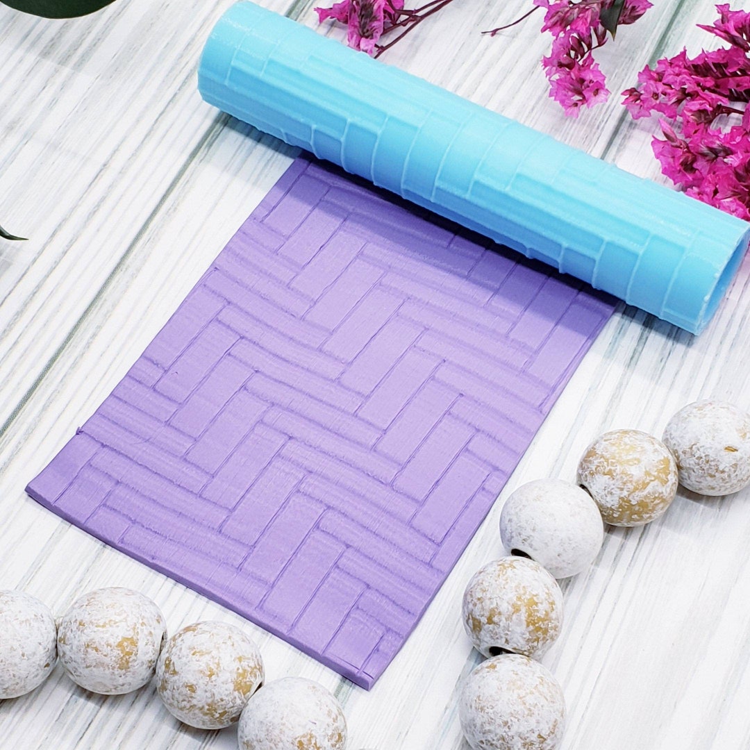 HERRINGBONE Style 1 Debossing Texture Roller Polymer Clay Cutters ...