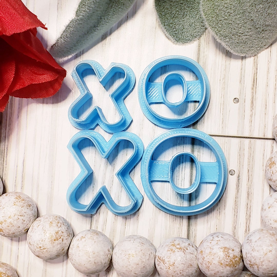 HUGS and KISSES Set Sharp Polymer Clay Cookie Cutter Jewelry Earrings ...