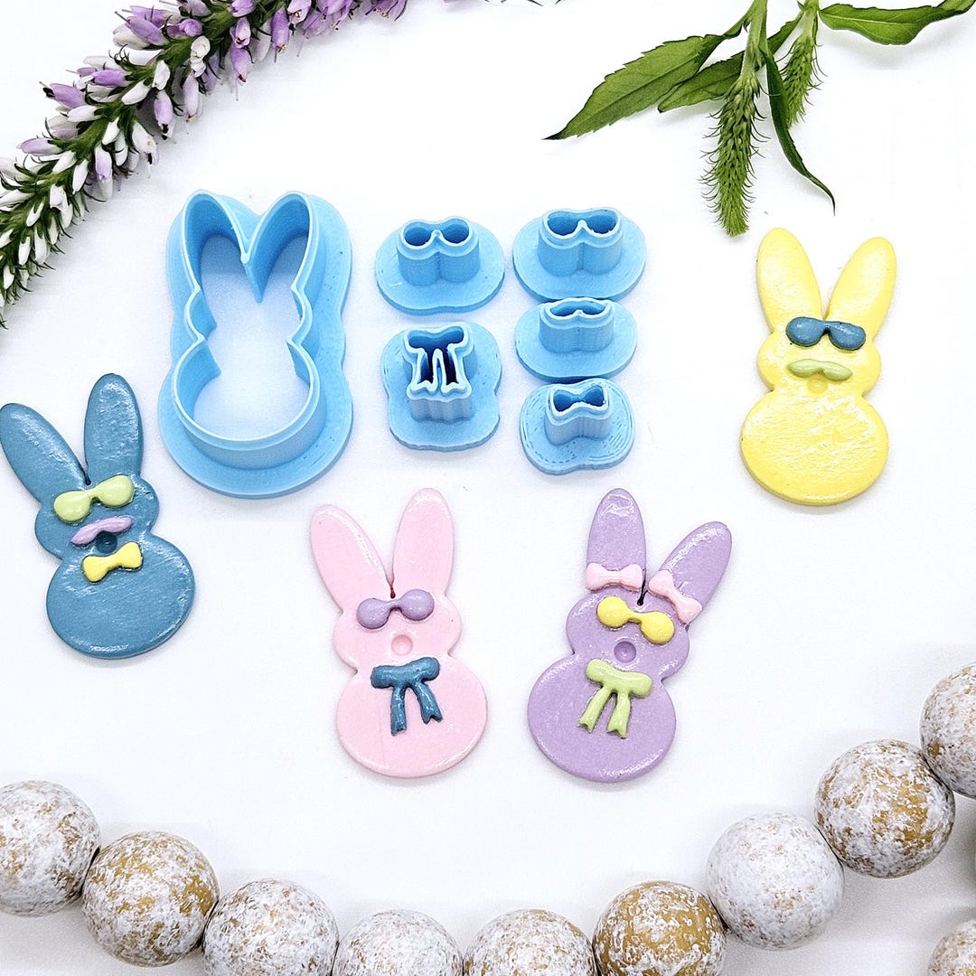 PEEPS BUNNY in Disguise Set / Polymer Clay Cutters / Jewelry Making ...