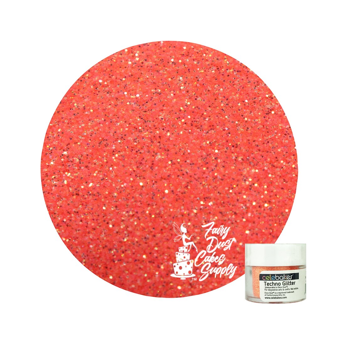 Miami Orange Glow in the Dark Techno Glitter for Cake Decorating by CK ...