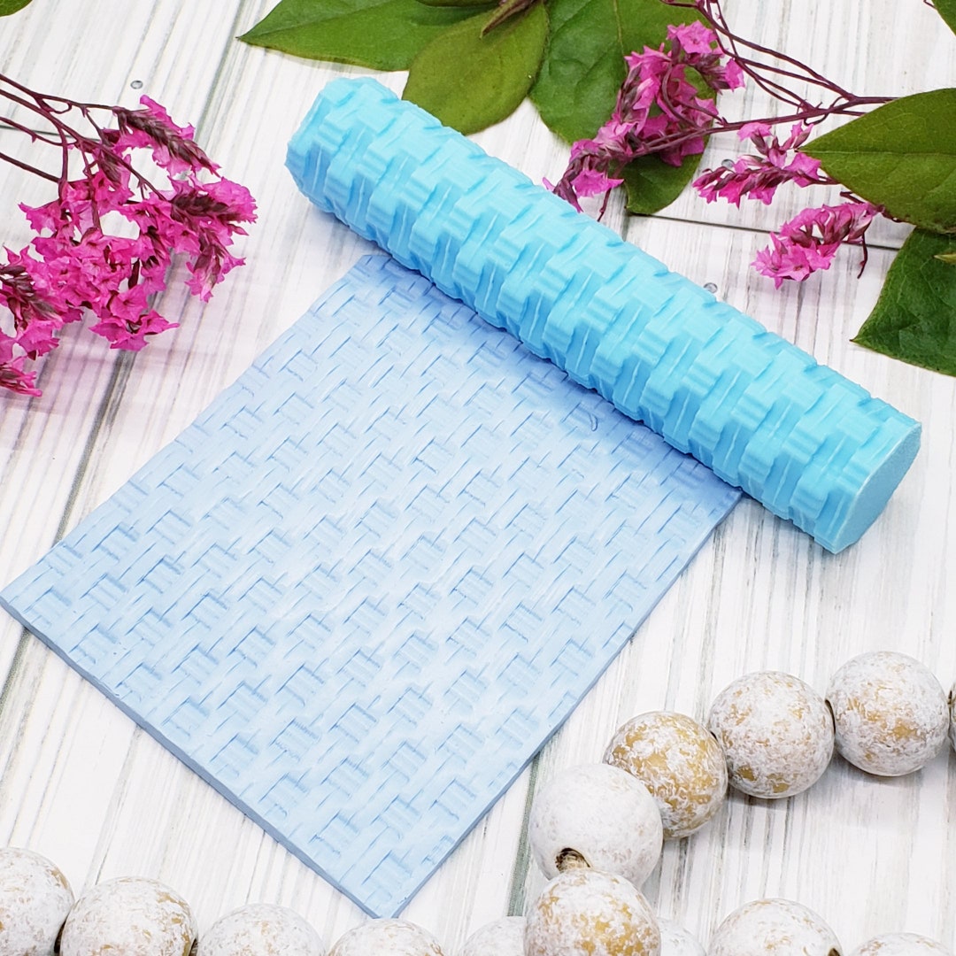 BASKET WEAVE Style 3 Texture Roller Polymer Clay Cutters Jewelry ...