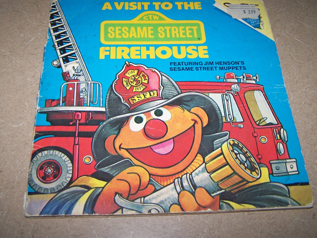 Vintage Sesame Street Firehouse Book - Etsy