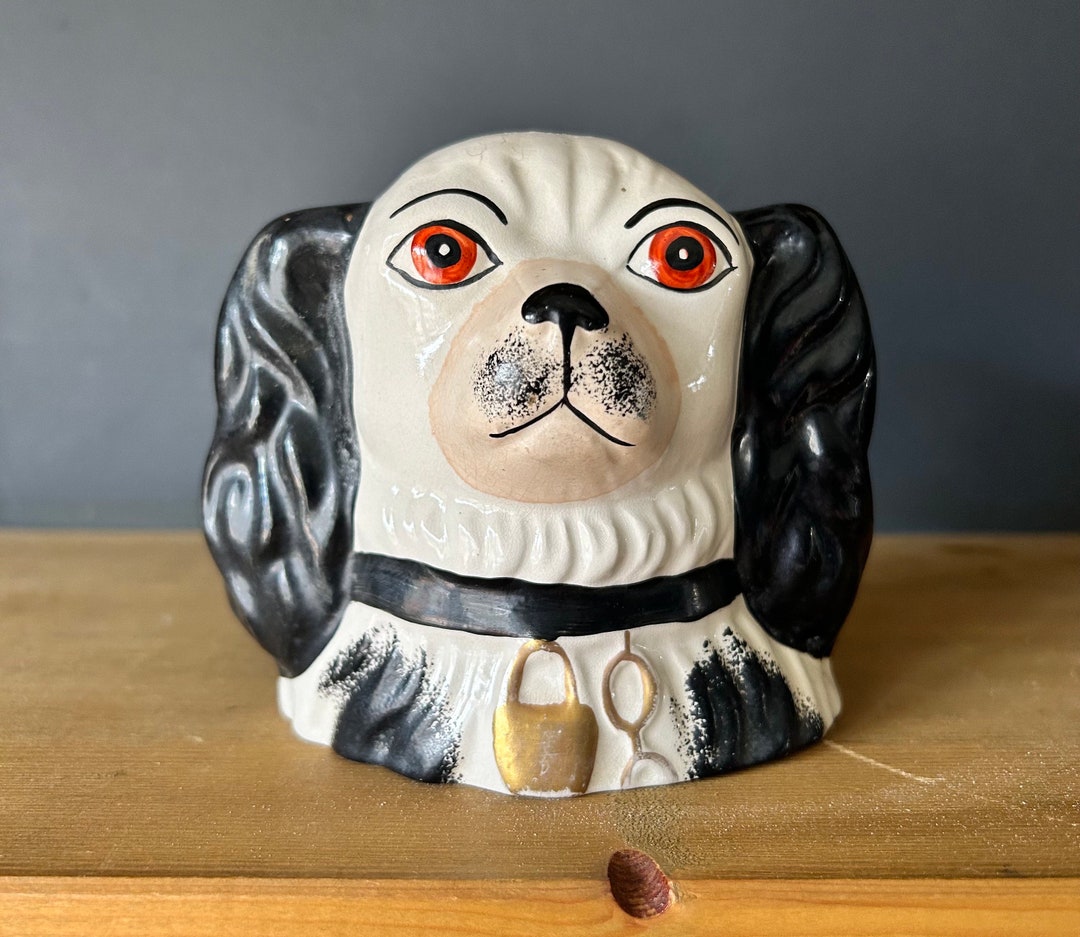 Antique Staffordshire Pottery Spaniel Money Box - Etsy