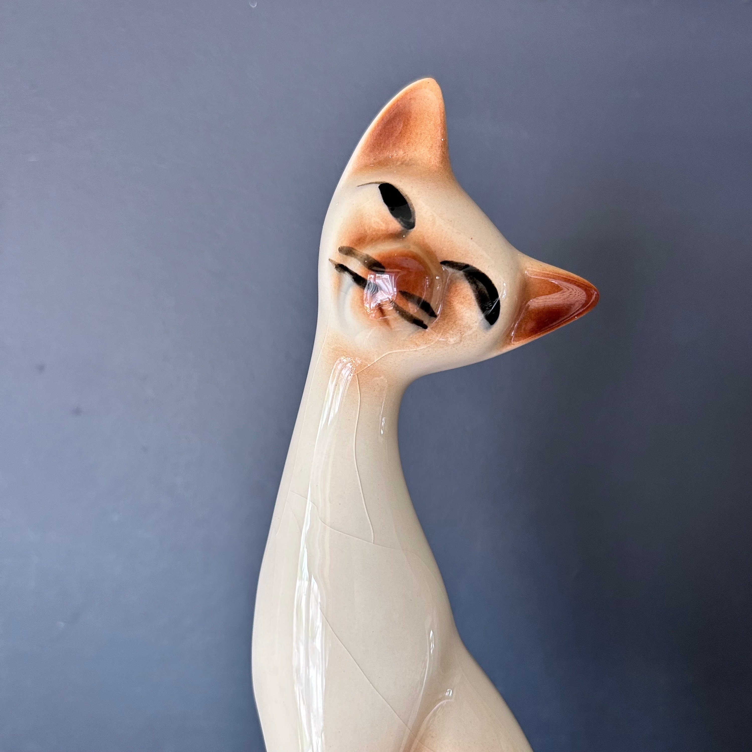 Vintage / Retro / Kitsch Long Neck Cat Figurine - Etsy
