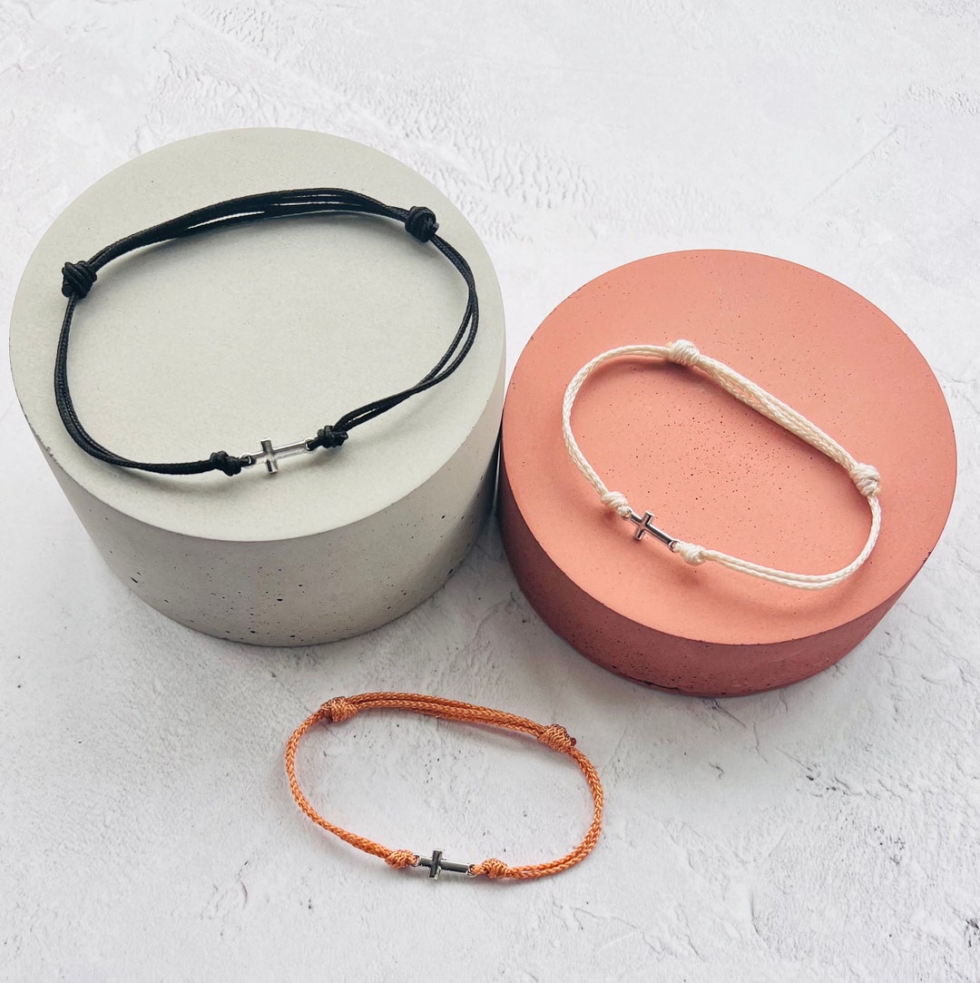 Set of 3 Christian Cross Family Bracelets, Cross Bracelets for Mom Dad ...