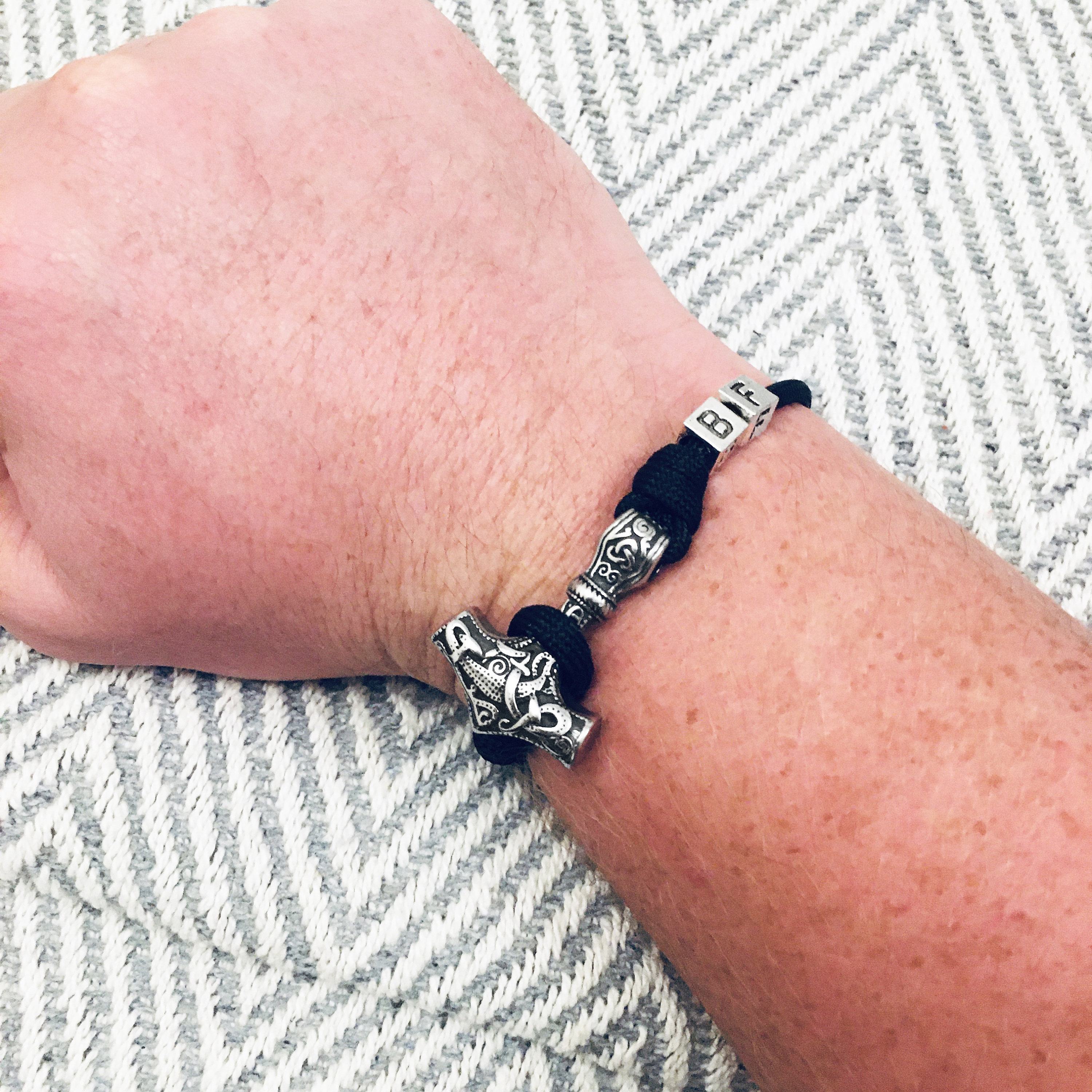 Personalised Thor Mjolnir Bracelet Letter Bracelet for Him - Etsy UK