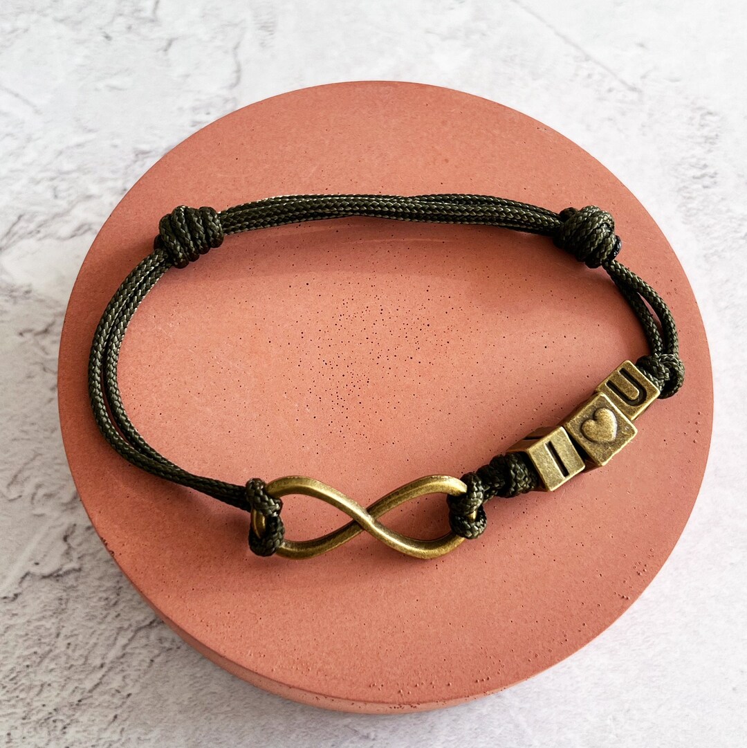 Personalised Bronze Infinity Bracelet Infinity Letter - Etsy