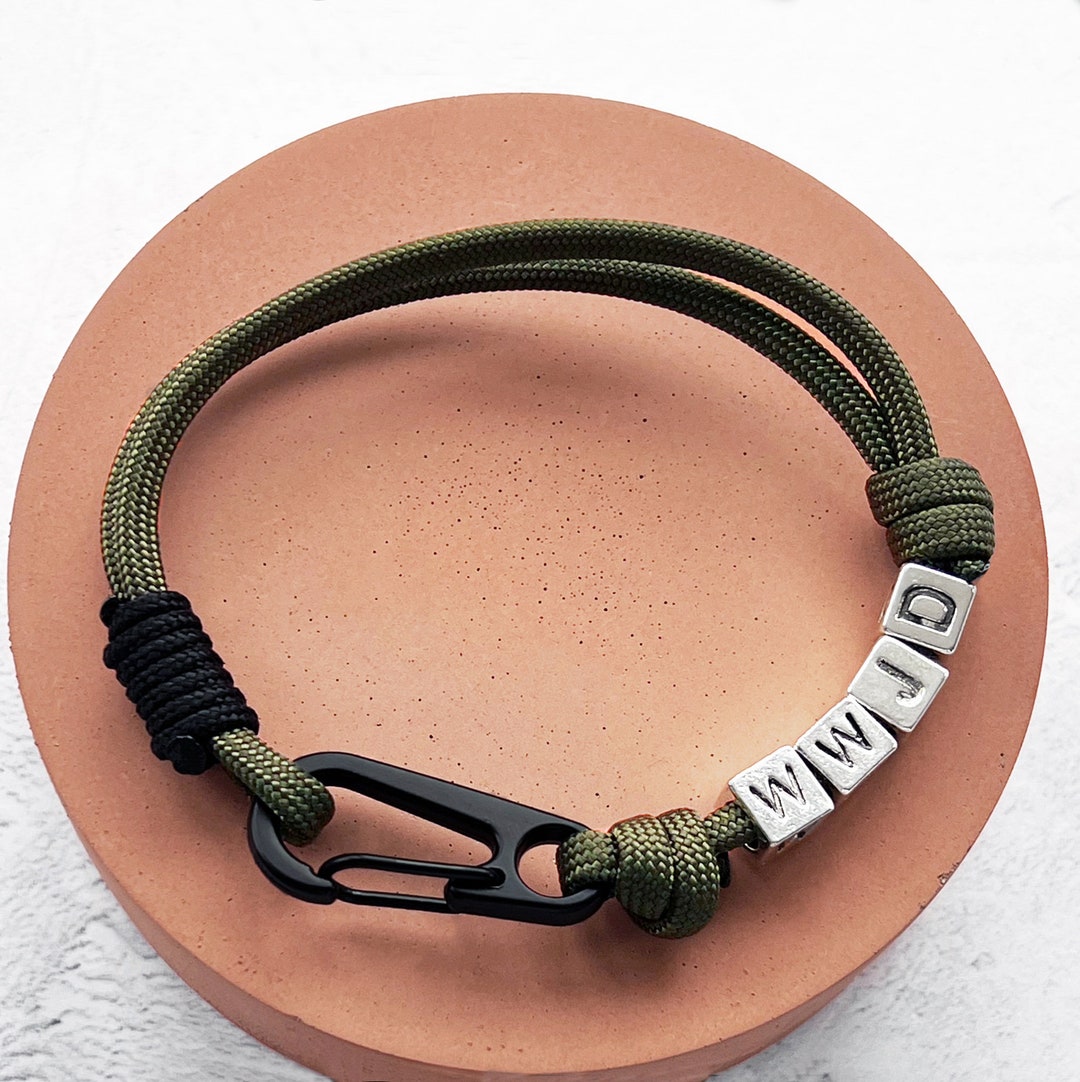 WWJD Bracelet for Men, Rugged Faith Jewellery, What Would Jesus Do ...