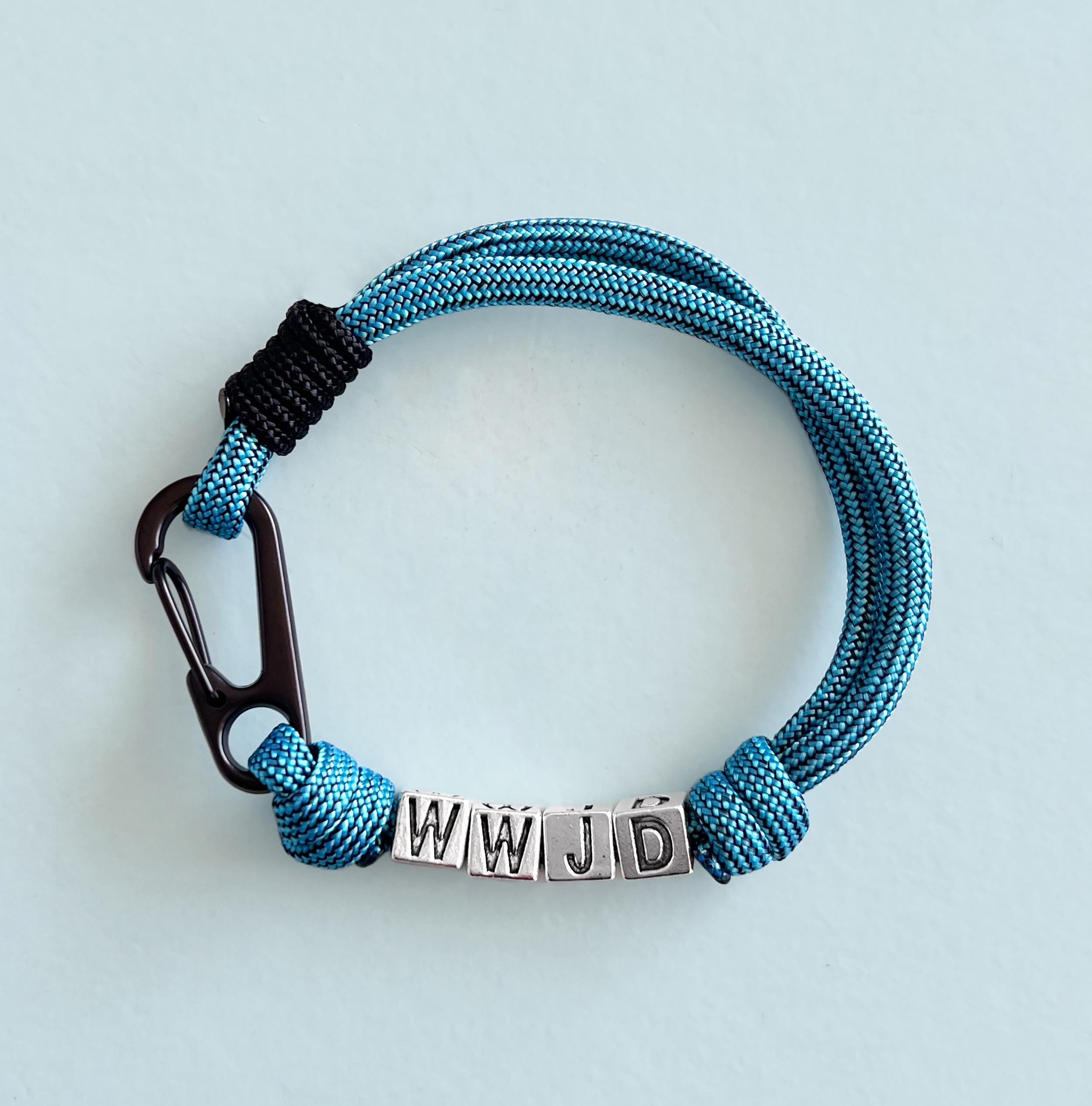 WWJD Bracelet for Men, Rugged Faith Jewellery, What Would Jesus Do ...