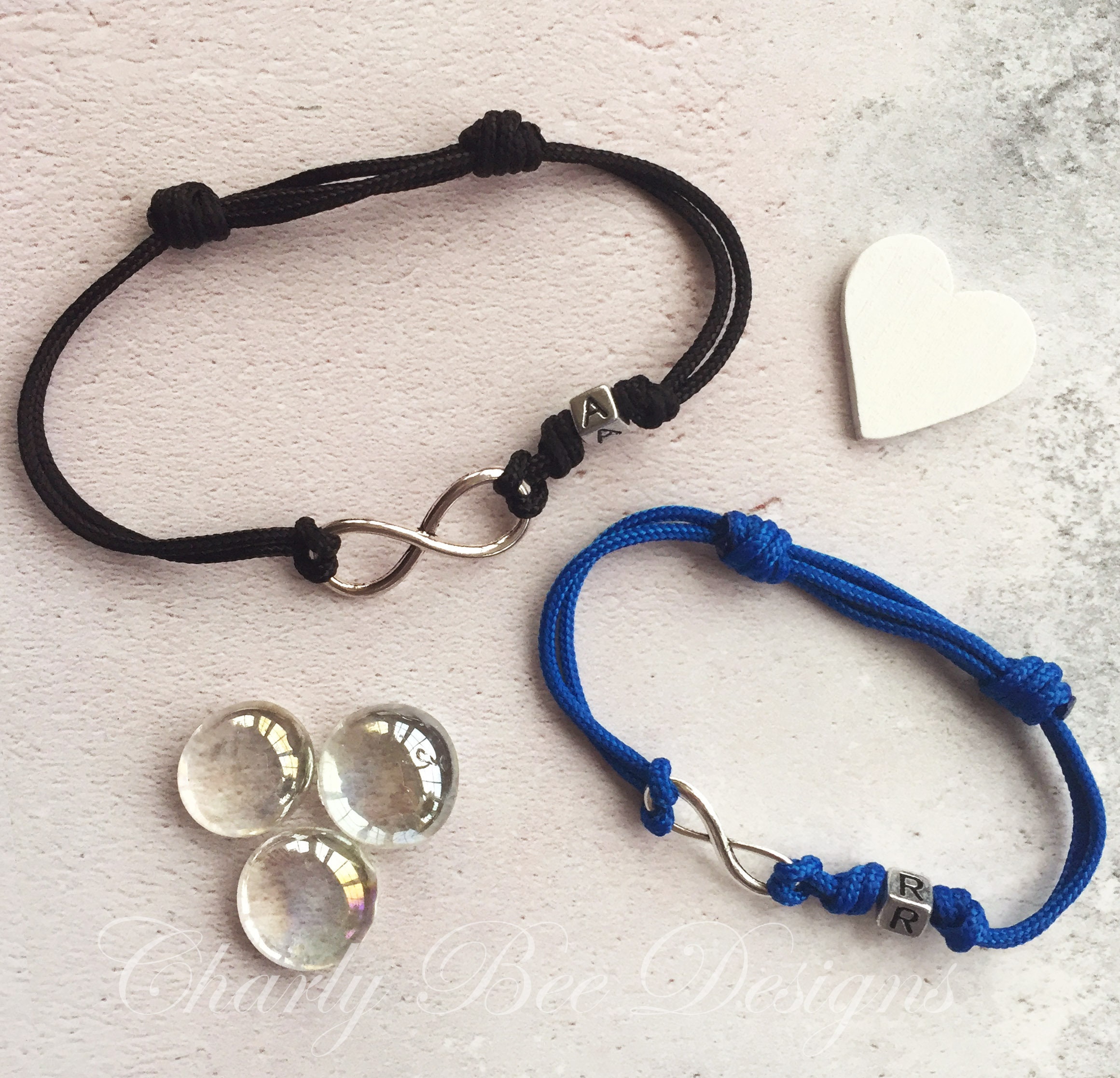 Personalised Couple Bracelet Set, His and Hers Bracelets, Custom ...