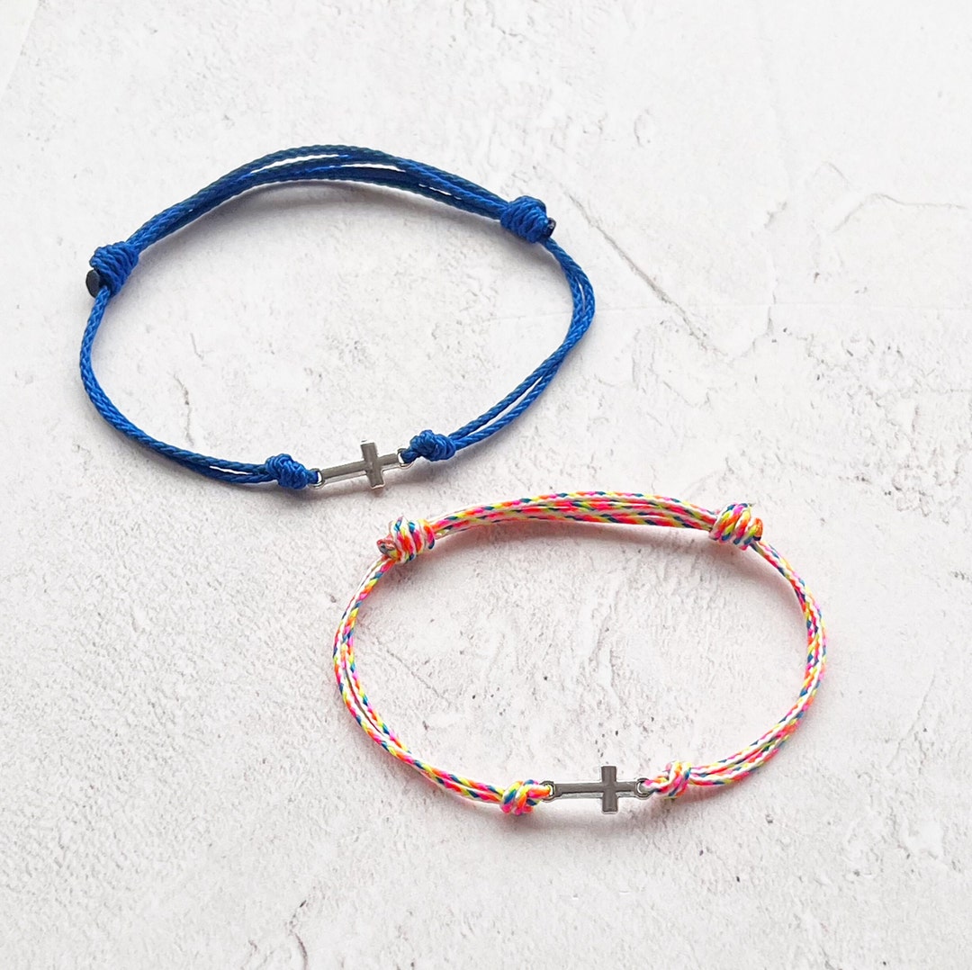 Mom and Me Cross Bracelets, Family Cross Bracelets, Bracelet Set for ...