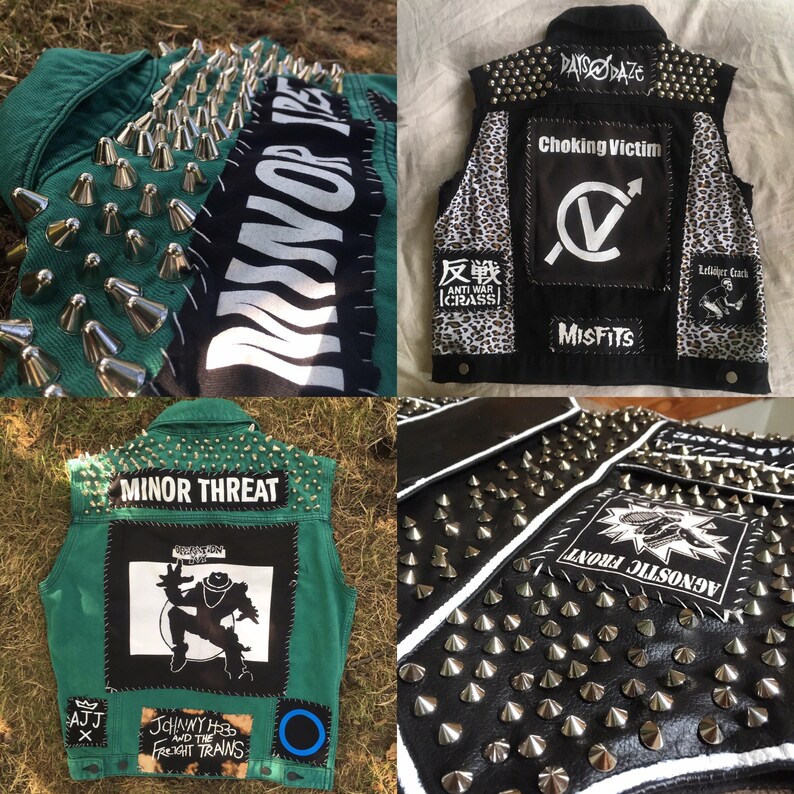 Custom Order Punk Metal Battle Vest Jacket - Etsy