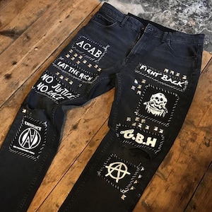 Custom Order Crust Pants Punk Trousers - Etsy UK