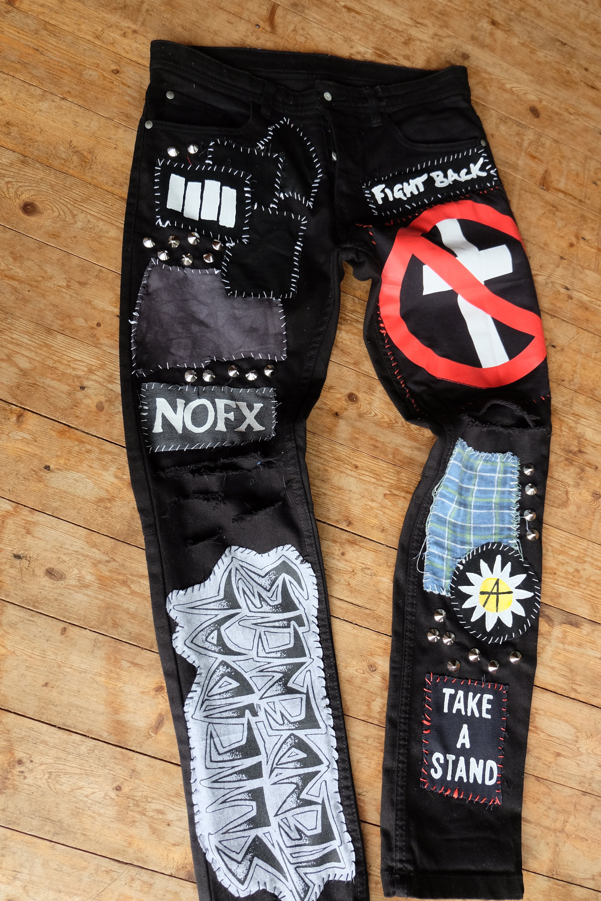 Punk Patched Pants