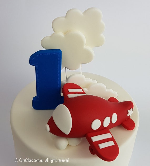 Airplane Cake Topper Aeroplane Aero Plane Age Number Clouds - Etsy