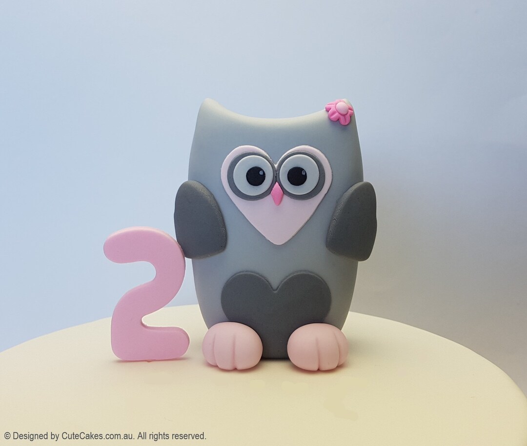 Owl Cake Topper Baby Owl Hoot Hoot Owlet With Age Number Cake Topper ...