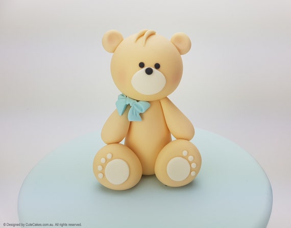 Teddy Bear Cake Topper Birthday Cake Topper Figurines | Etsy