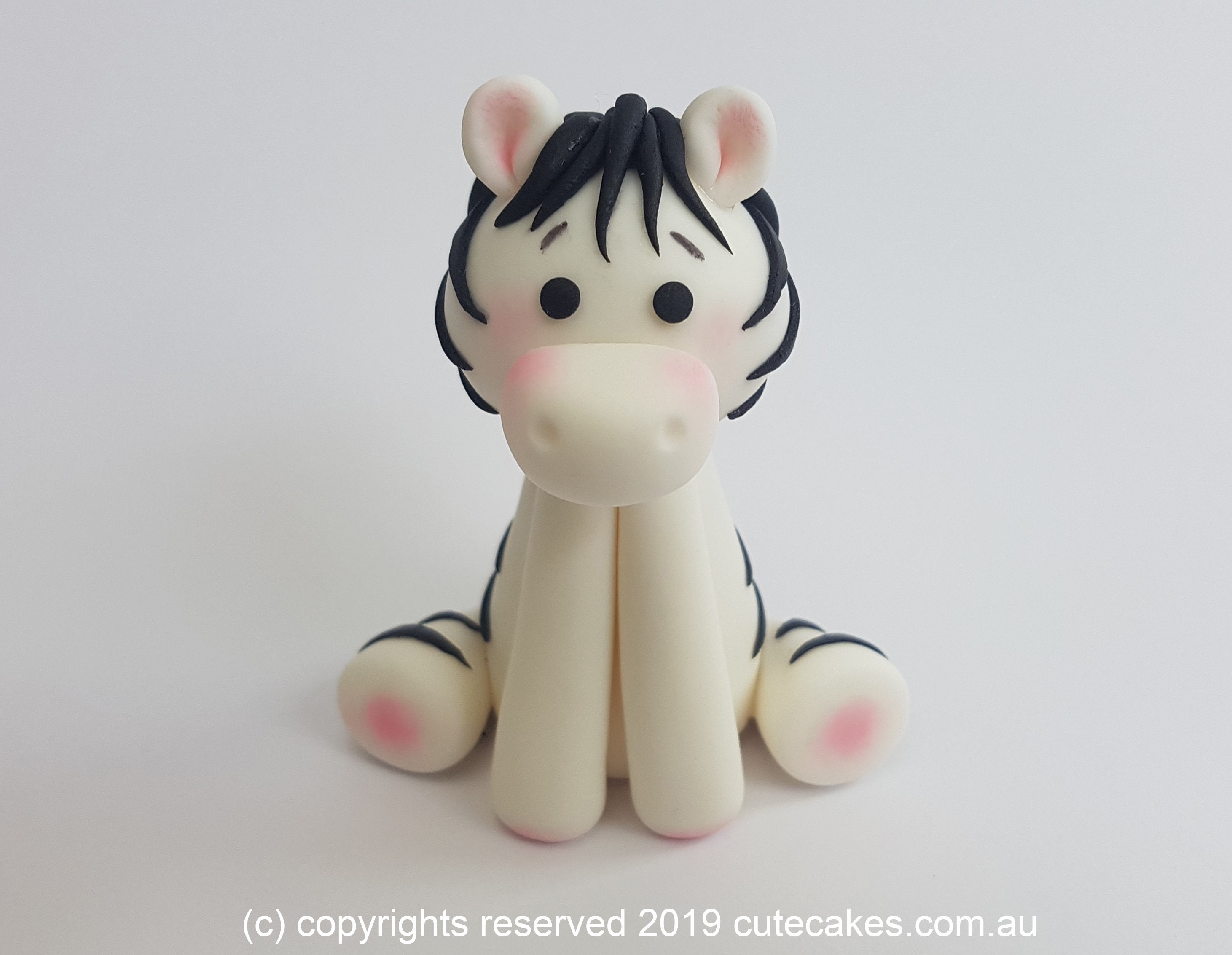 Zebra Cake Topper Baby Shower Birthday Christening Baptism Jungle Zoo ...