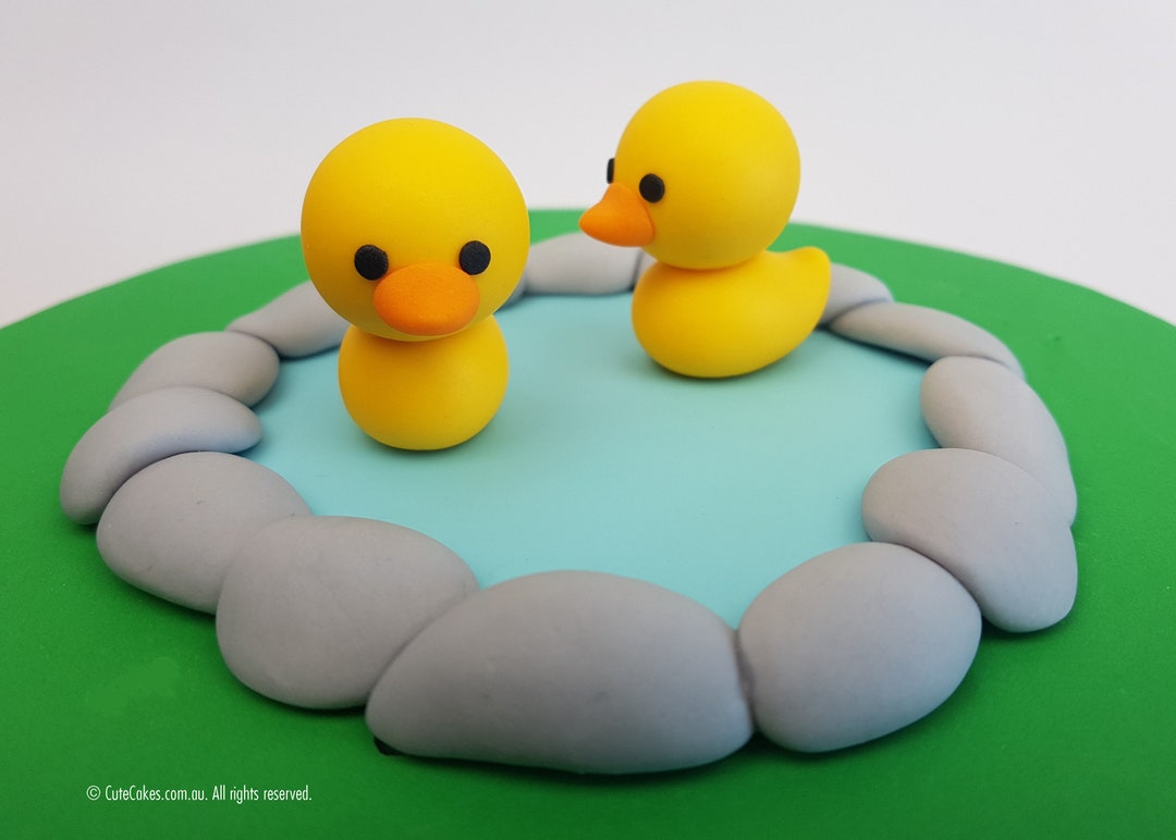 Baby Duck Duckling Cake Topper Pond Garden Farm Goose Quack Quack ...
