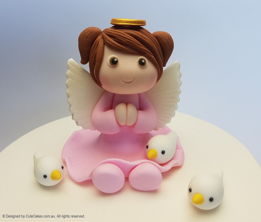 Angel Cake Topper Baby Shower Christening Baptism Birthday - Etsy