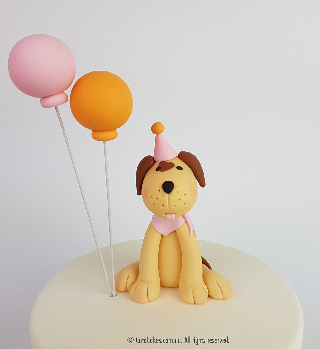 Puppy Birthday Cake Topper Dog Party Paw Party 3D Figurine Fondant ...