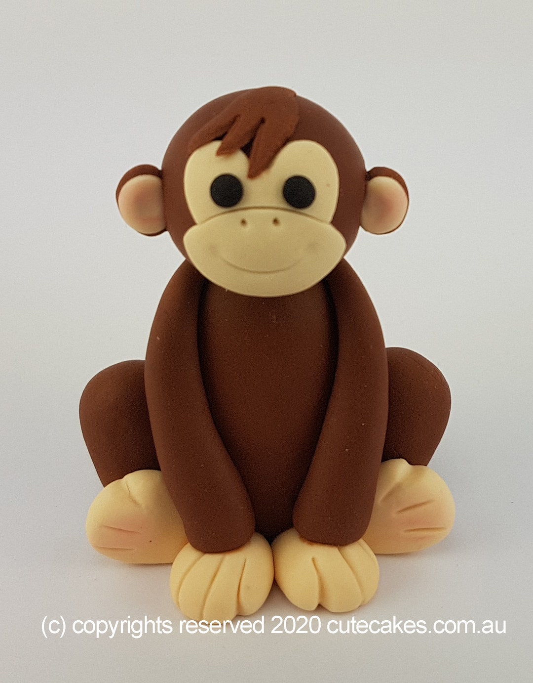 Monkey Cake Topper Baby Shower Birthday Christening Baptism Jungle Zoo ...