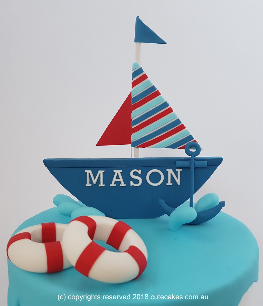 Nautical Boat Cake Topper Sugar Craft Decorations Navy Birthday Naval ...